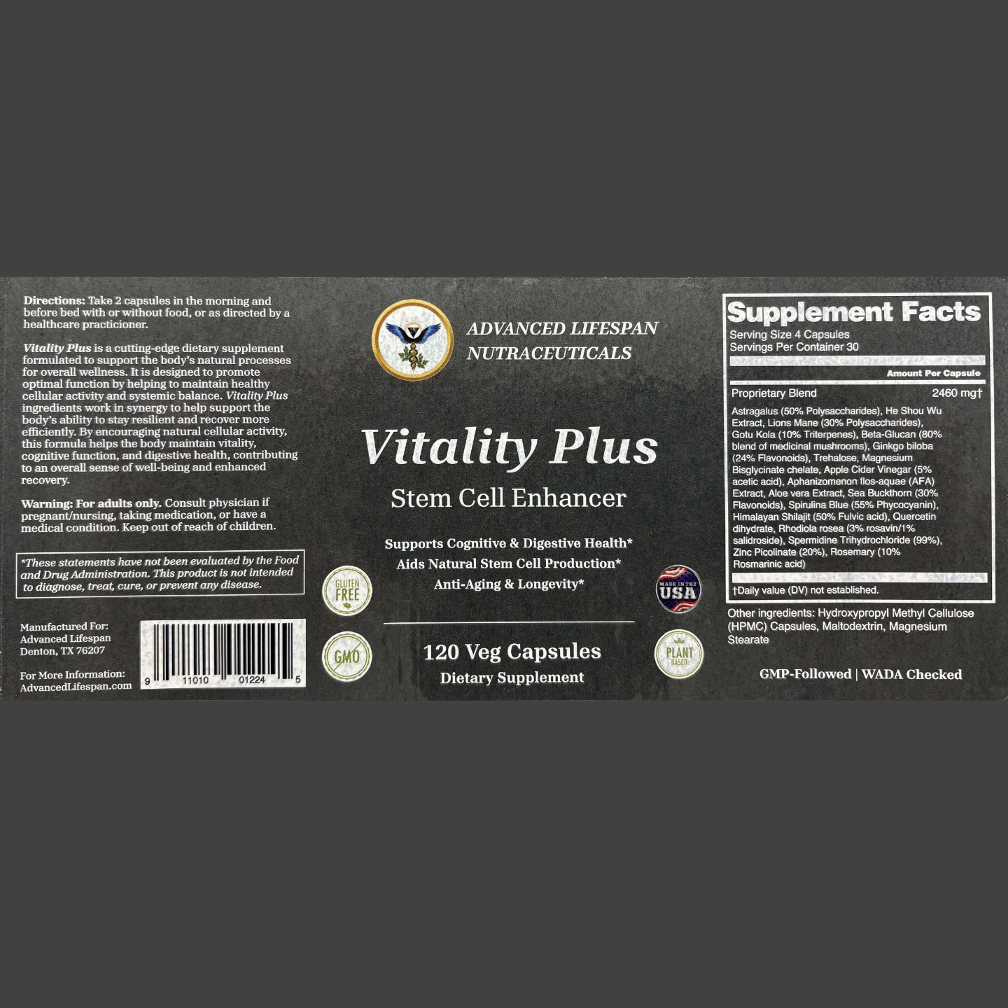 Vitality Plus - Advanced Lifespan Nutraceuticals